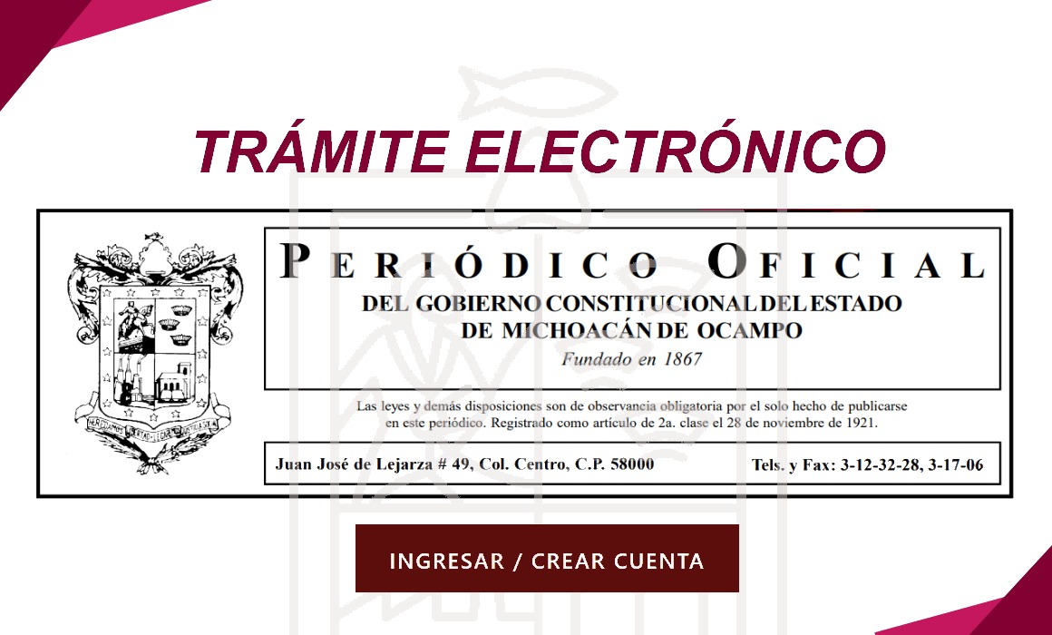 Periódico Oficial del estado de Michoacán